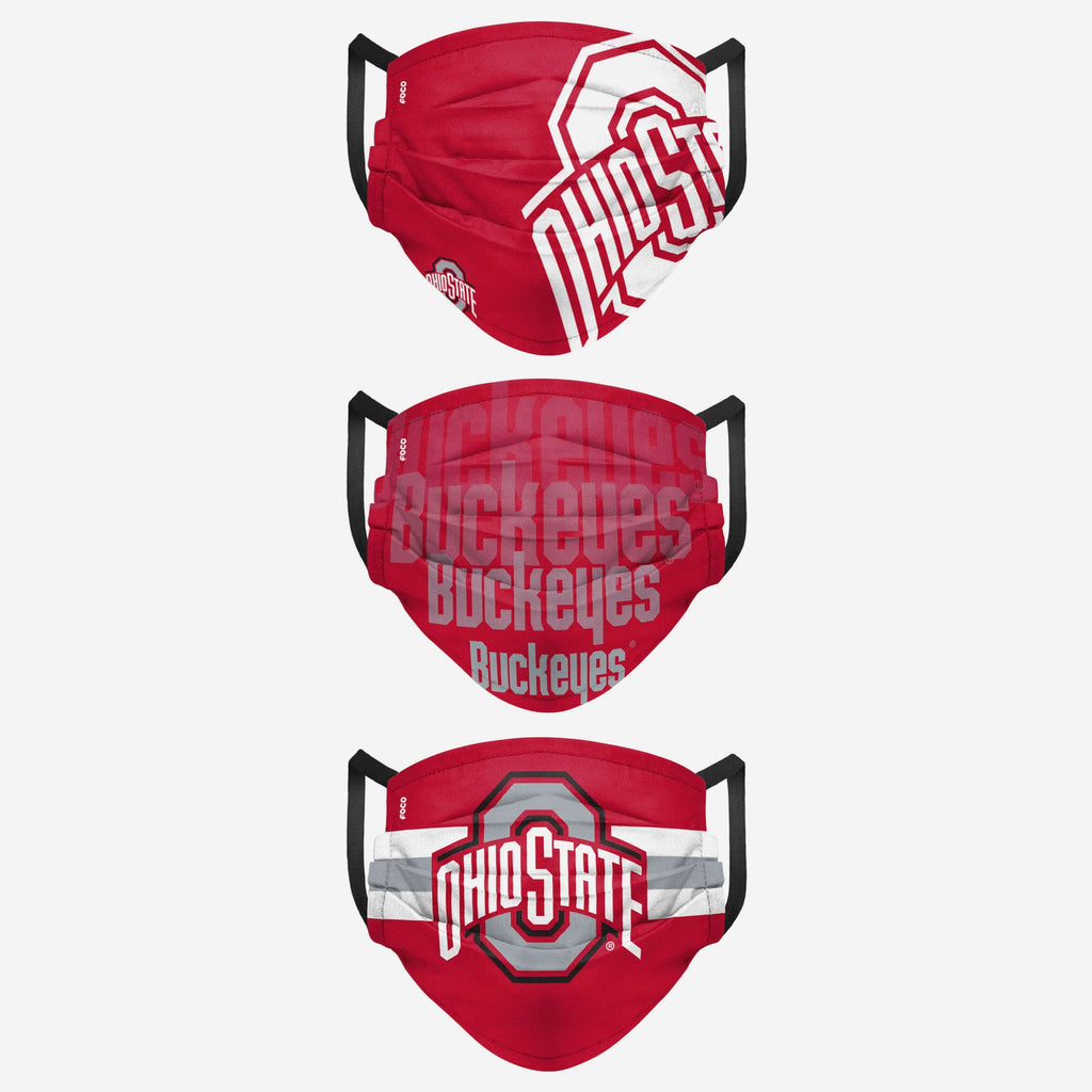 Ohio State Buckeyes Matchday 3 Pack Face Cover FOCO