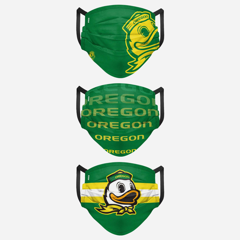 Oregon Ducks Matchday 3 Pack Face Cover FOCO