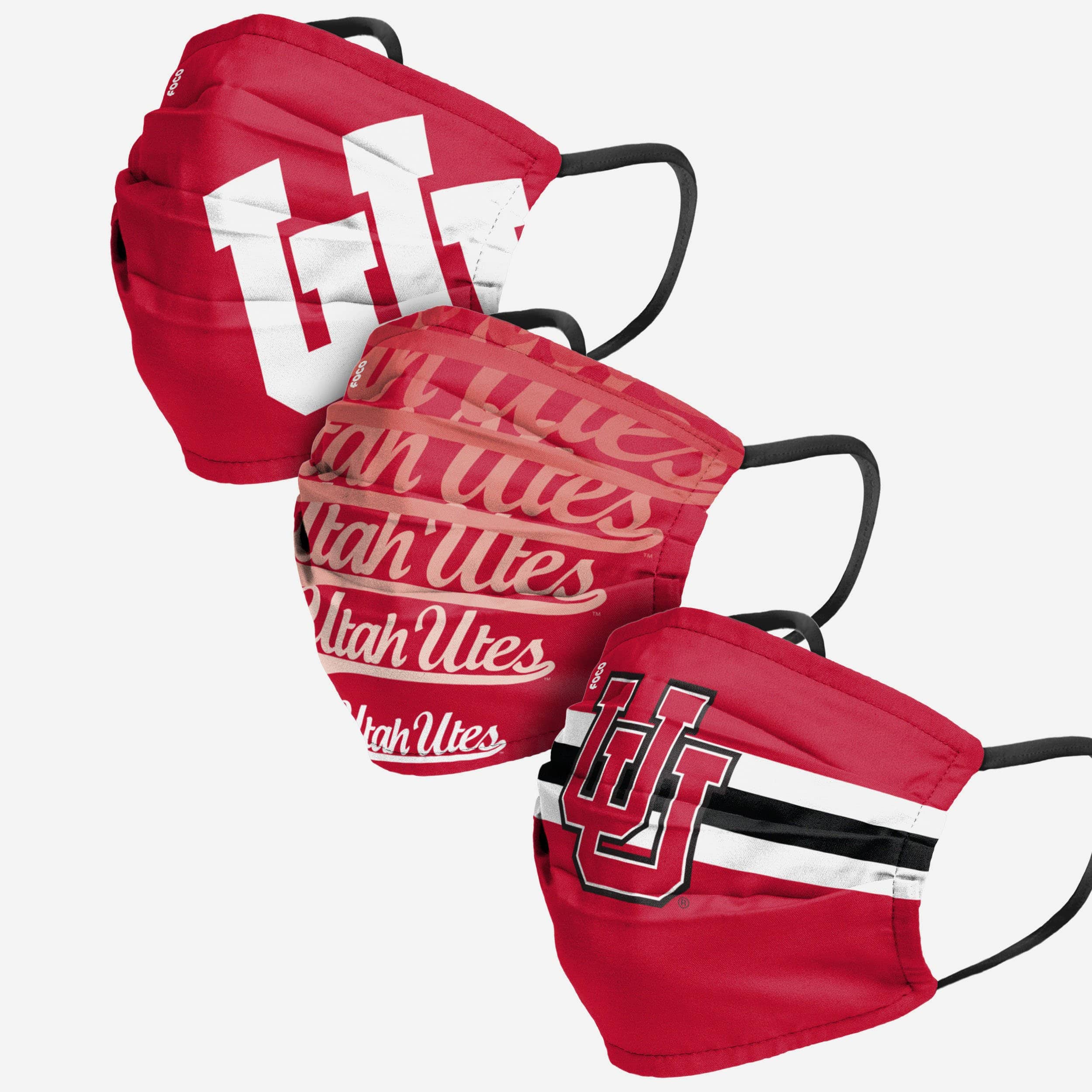 Utah Utes Matchday 3 Pack Face Cover FOCO
