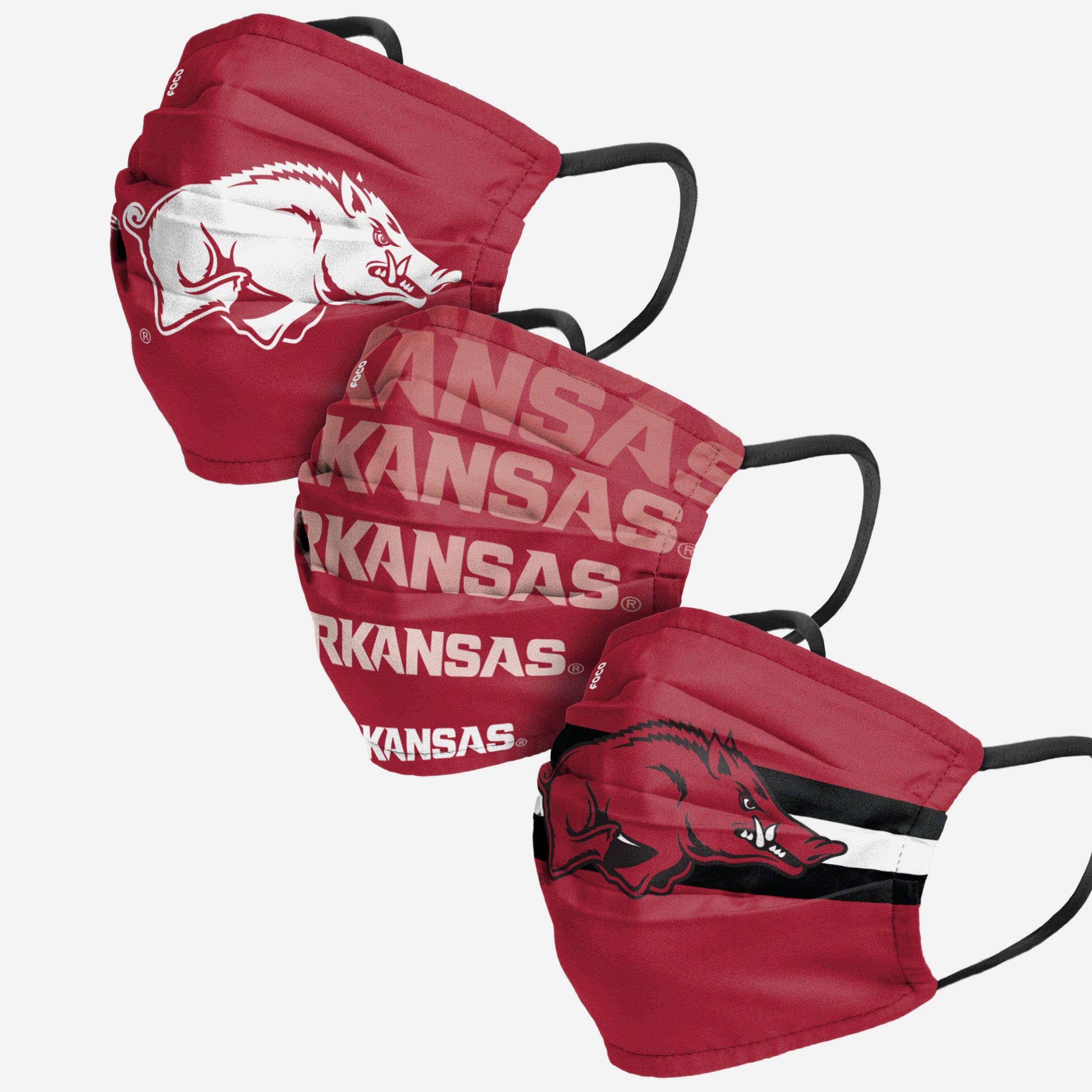 Arkansas Razorbacks Matchday 3 Pack Face Cover FOCO