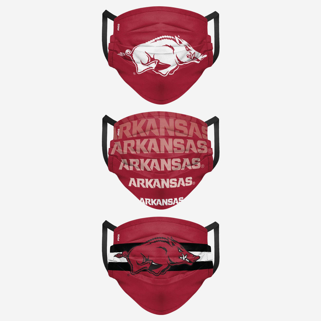Arkansas Razorbacks Matchday 3 Pack Face Cover FOCO