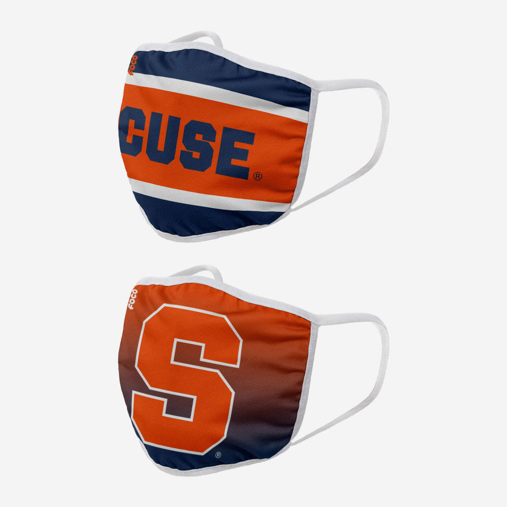 Syracuse Orange Printed 2 Pack Face Cover FOCO