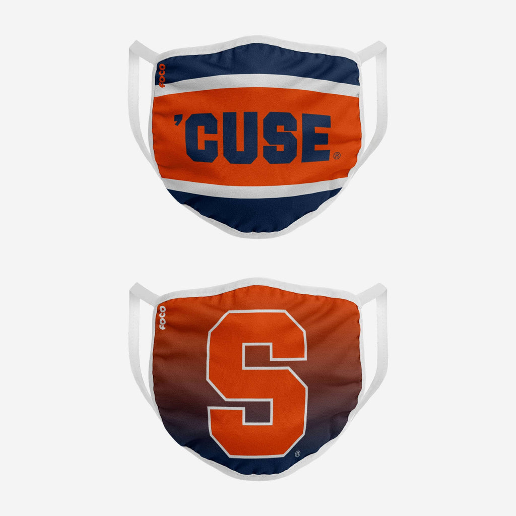 Syracuse Orange Printed 2 Pack Face Cover FOCO