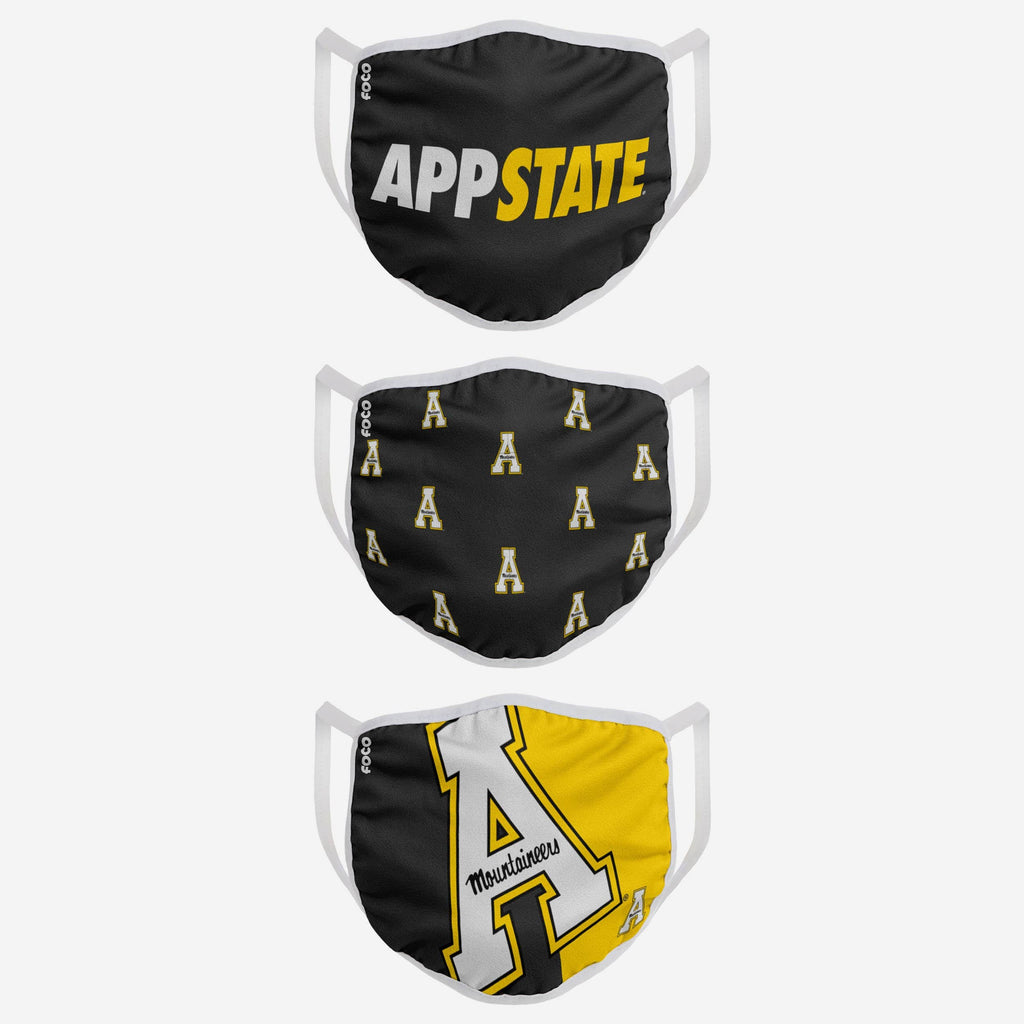 Appalachian State Mountaineers 3 Pack Face Cover FOCO