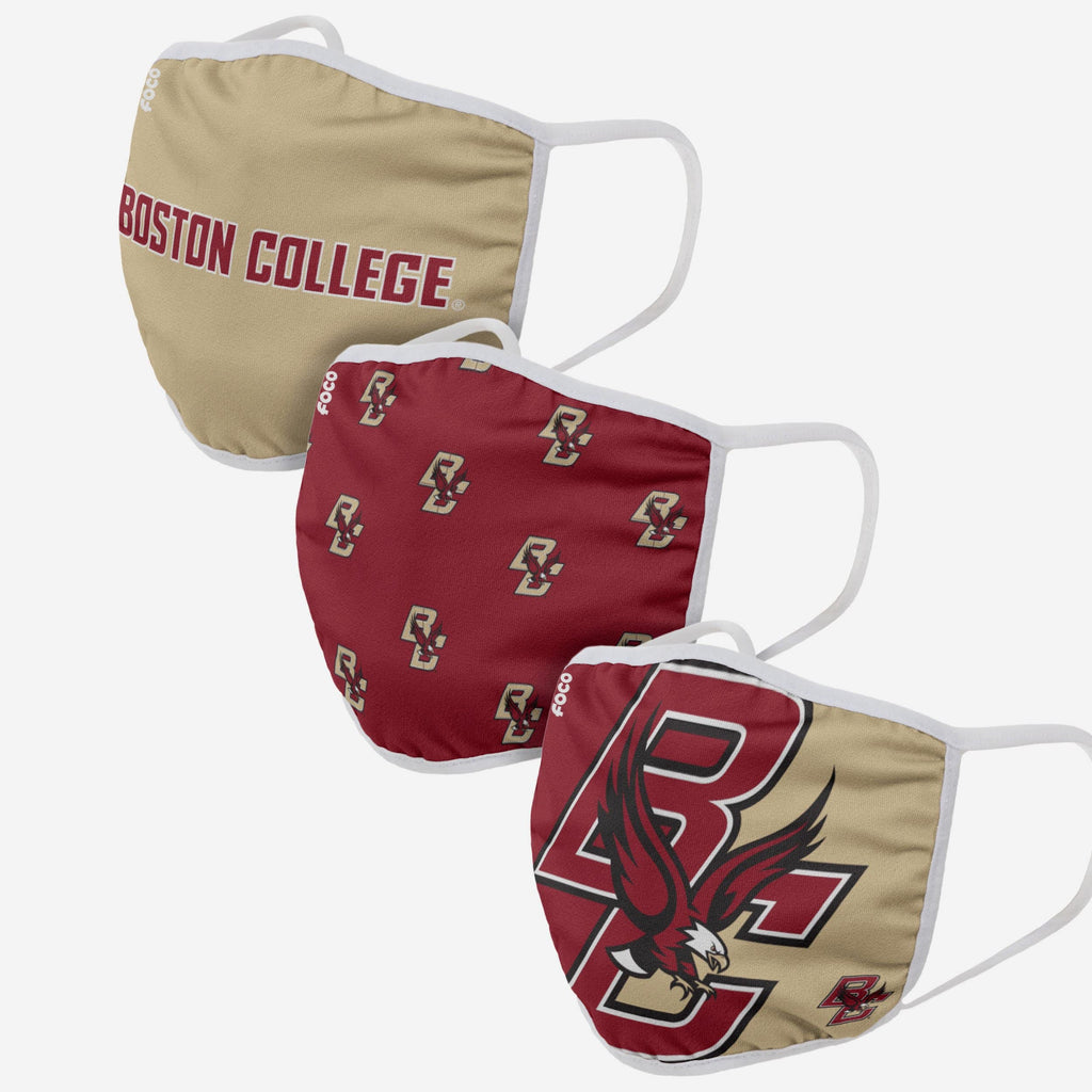 Boston College Eagles 3 Pack Face Cover FOCO