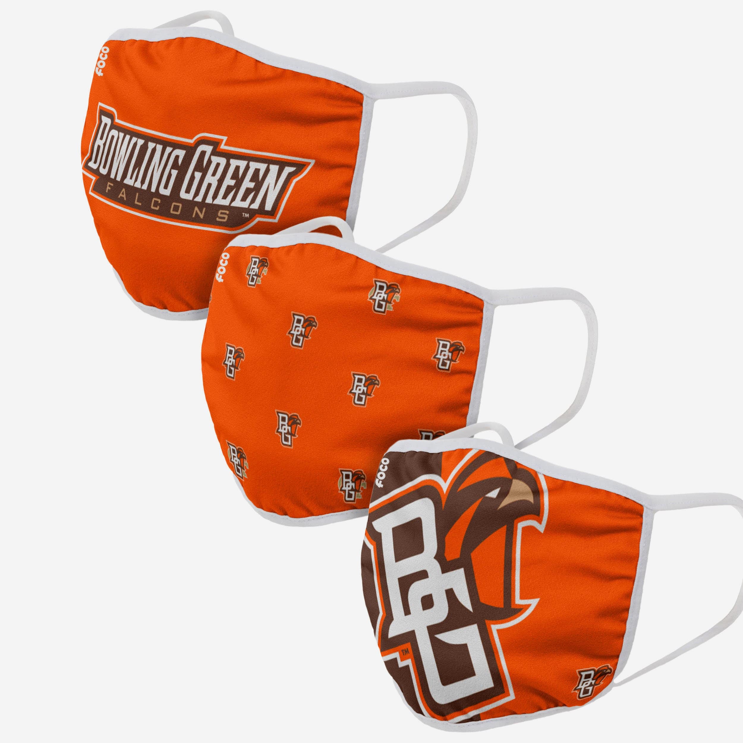 Bowling Green Falcons 3 Pack Face Cover FOCO