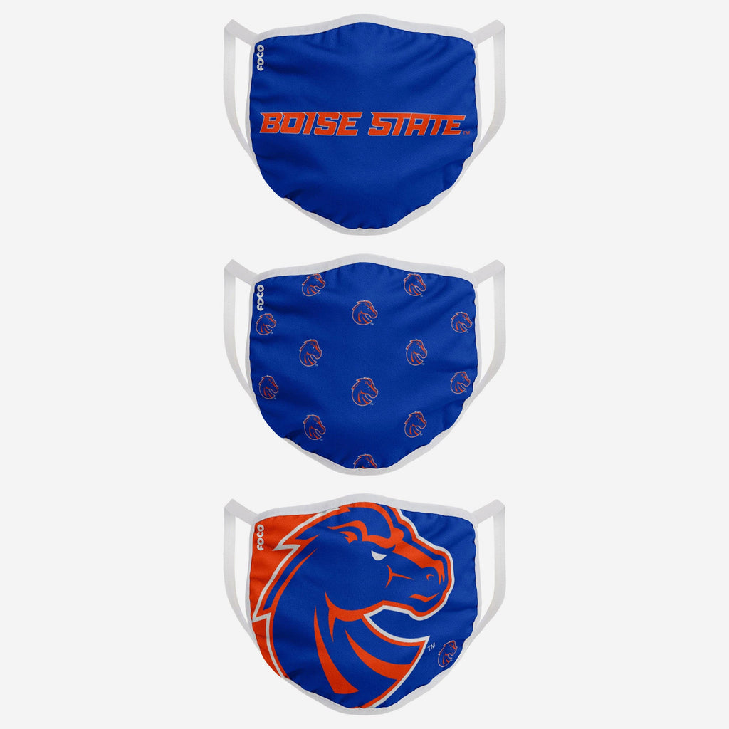 Boise State Broncos 3 Pack Face Cover FOCO