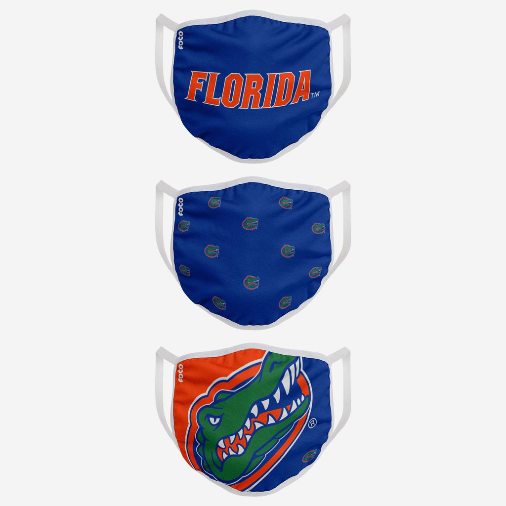 Florida Gators 3 Pack Face Cover FOCO