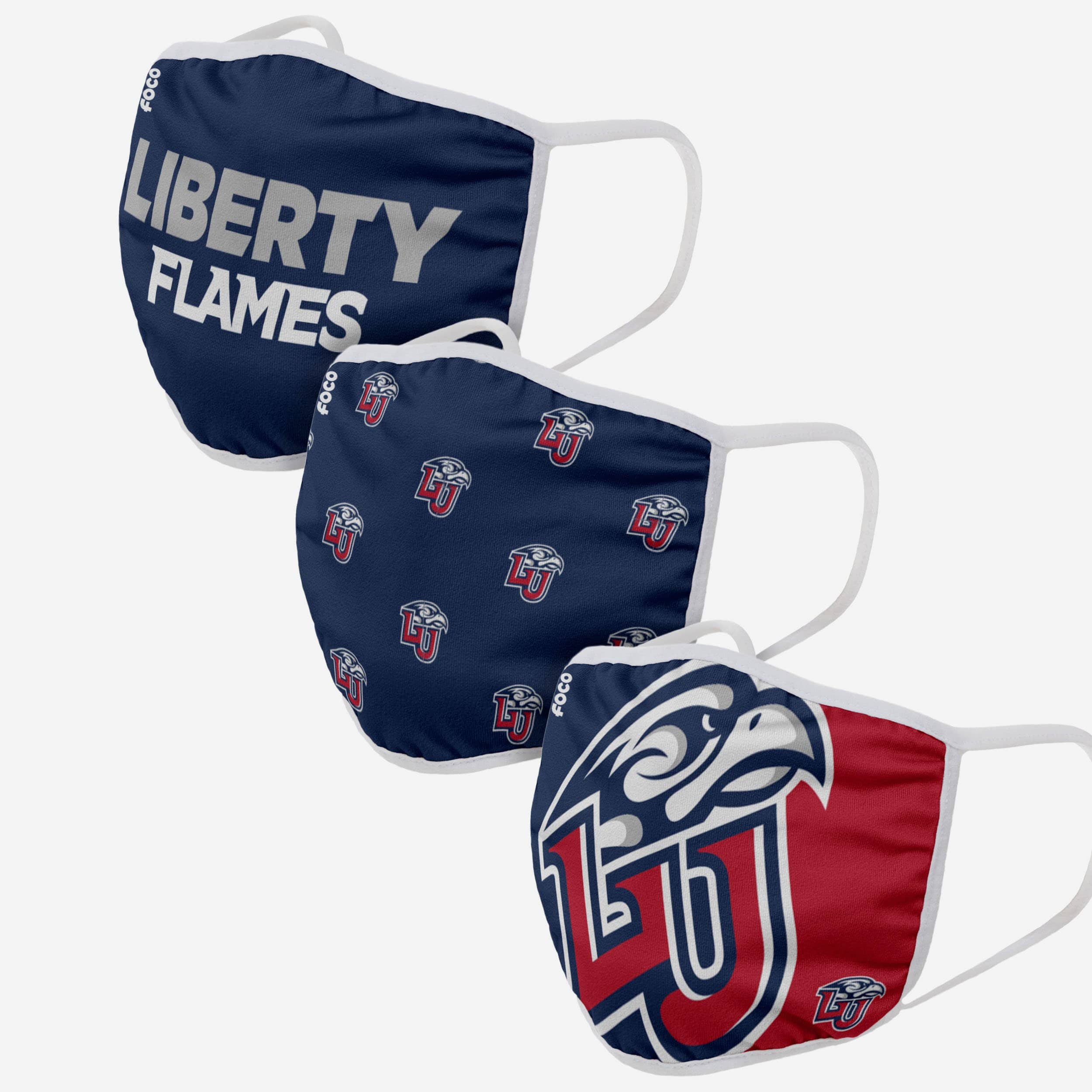 Liberty Flames 3 Pack Face Cover FOCO