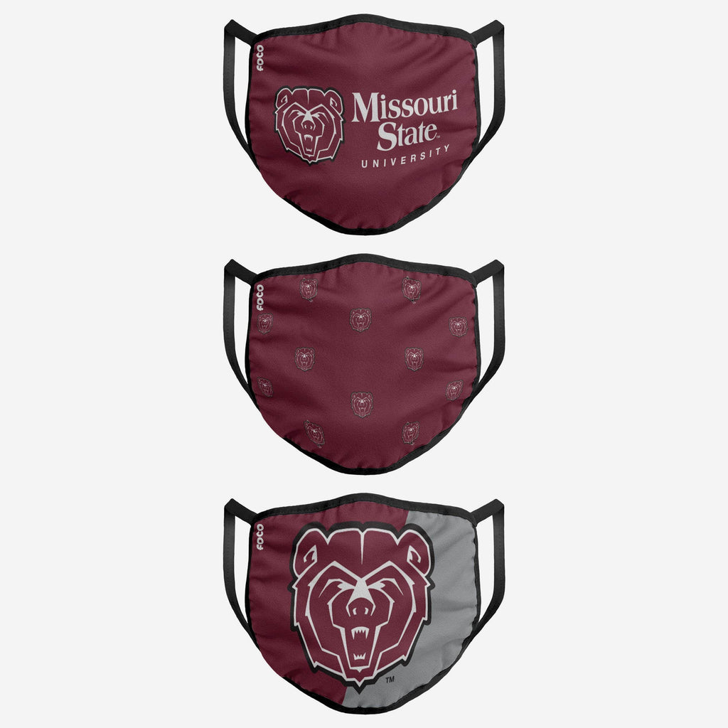 Missouri State Bears 3 Pack Face Cover FOCO