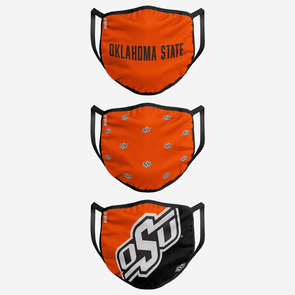 Oklahoma State Cowboys 3 Pack Face Cover FOCO