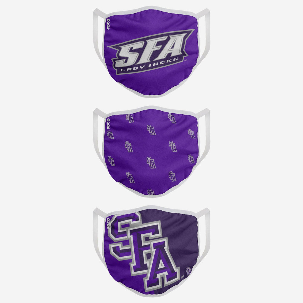 Stephen F Austin Lumberjacks 3 Pack Face Cover FOCO