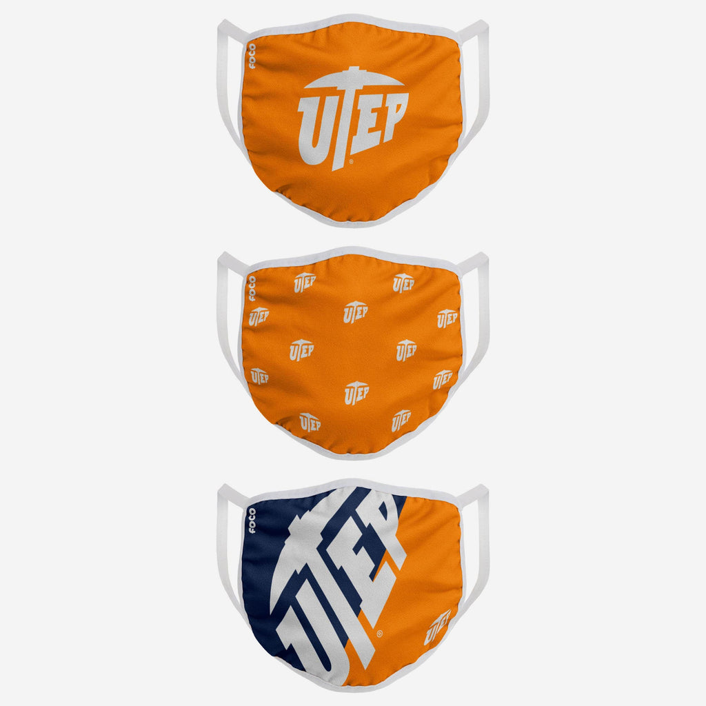 UTEP Miners 3 Pack Face Cover FOCO