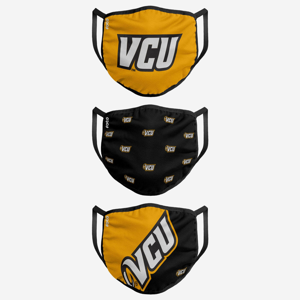 VCU Rams 3 Pack Face Cover FOCO