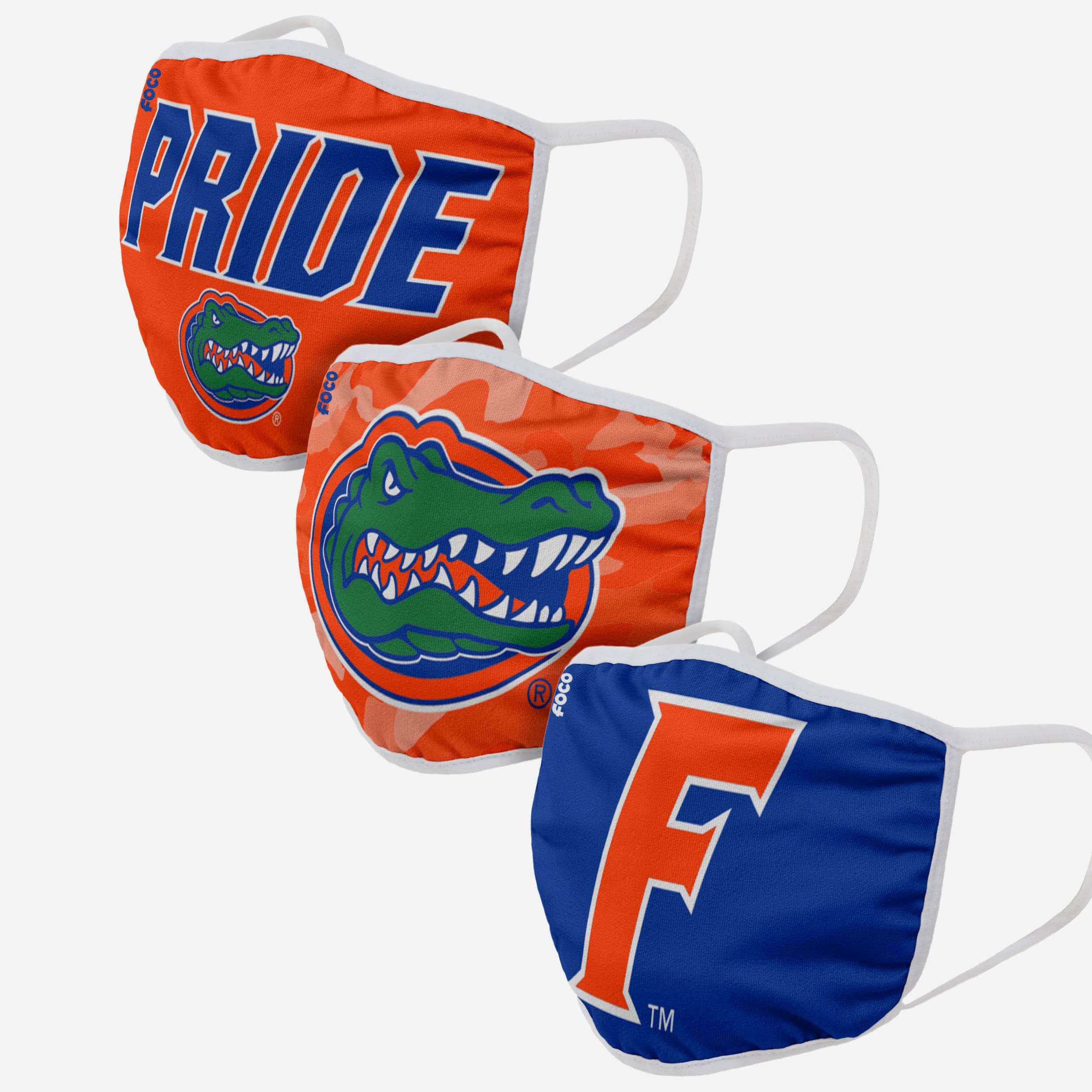 Florida Gators Super Fan 3 Pack Face Cover FOCO