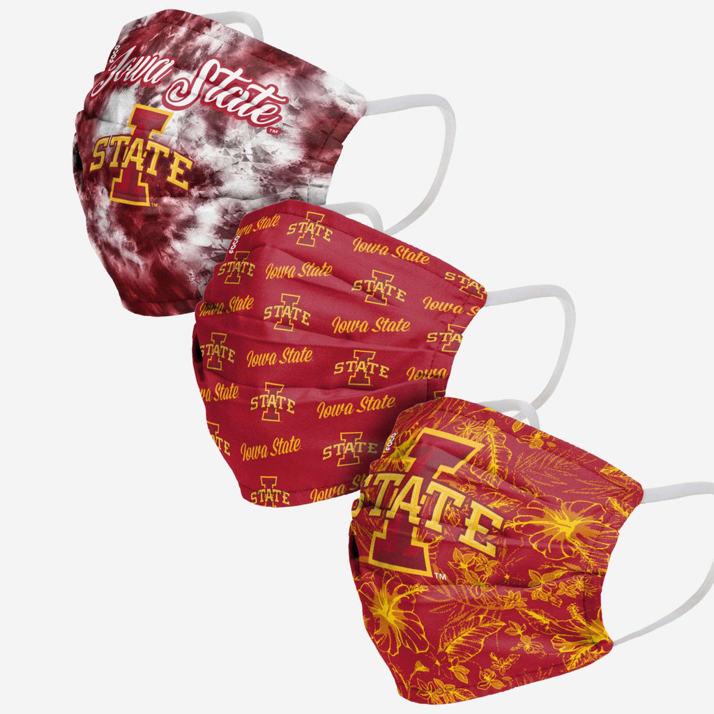 Iowa State Cyclones Womens Matchday 3 Pack Face Cover FOCO