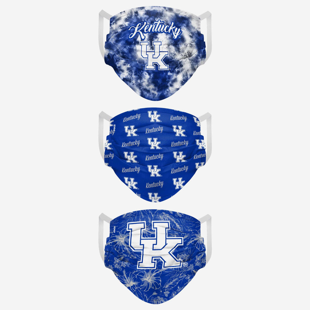 Kentucky Wildcats Womens Matchday 3 Pack Face Cover FOCO