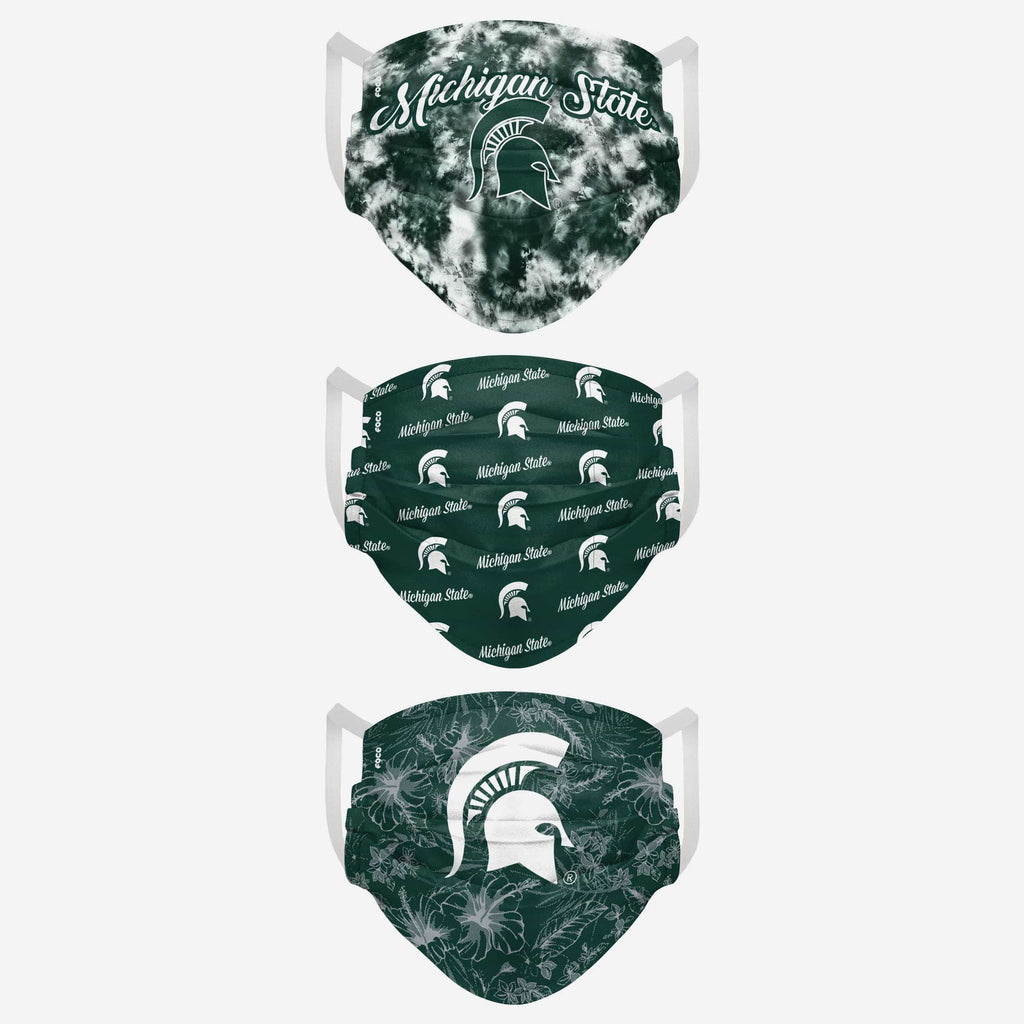 Michigan State Spartans Womens Matchday 3 Pack Face Cover FOCO