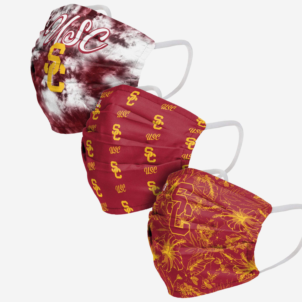 USC Trojans Womens Matchday 3 Pack Face Cover FOCO