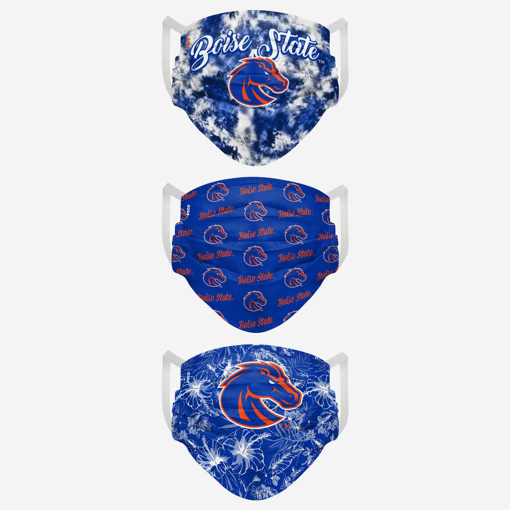 Boise State Broncos Womens Matchday 3 Pack Face Cover FOCO