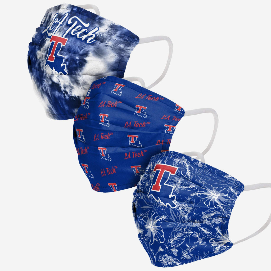 Louisiana Tech Bulldogs Womens Matchday 3 Pack Face Cover FOCO
