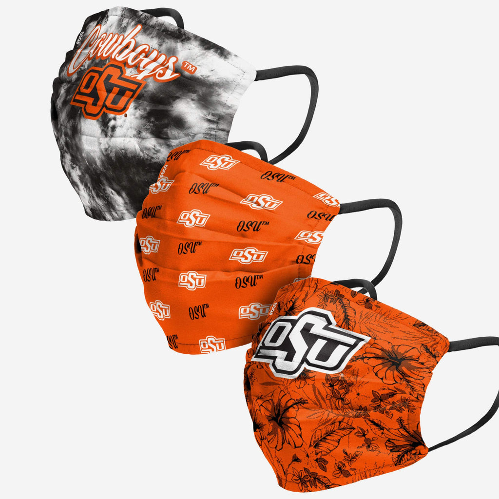 Oklahoma State Cowboys Womens Matchday 3 Pack Face Cover FOCO