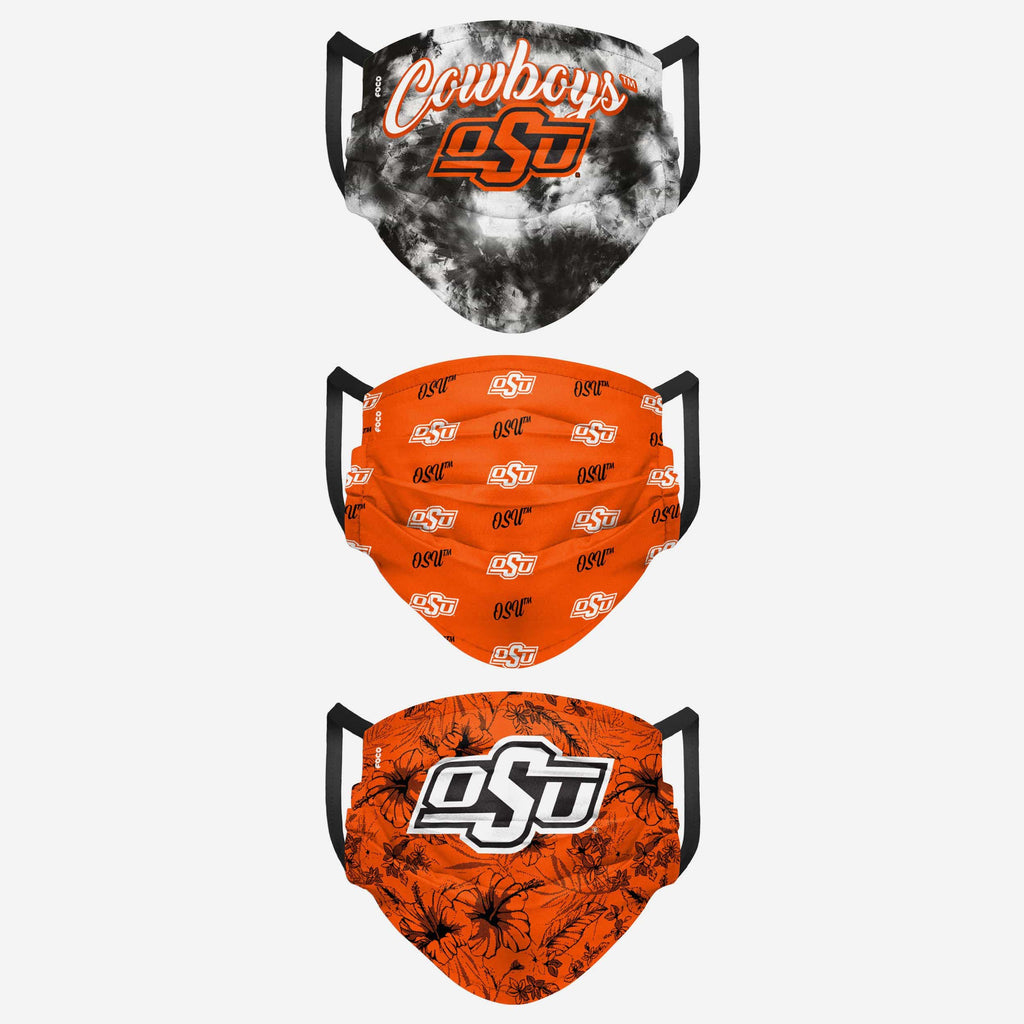 Oklahoma State Cowboys Womens Matchday 3 Pack Face Cover FOCO