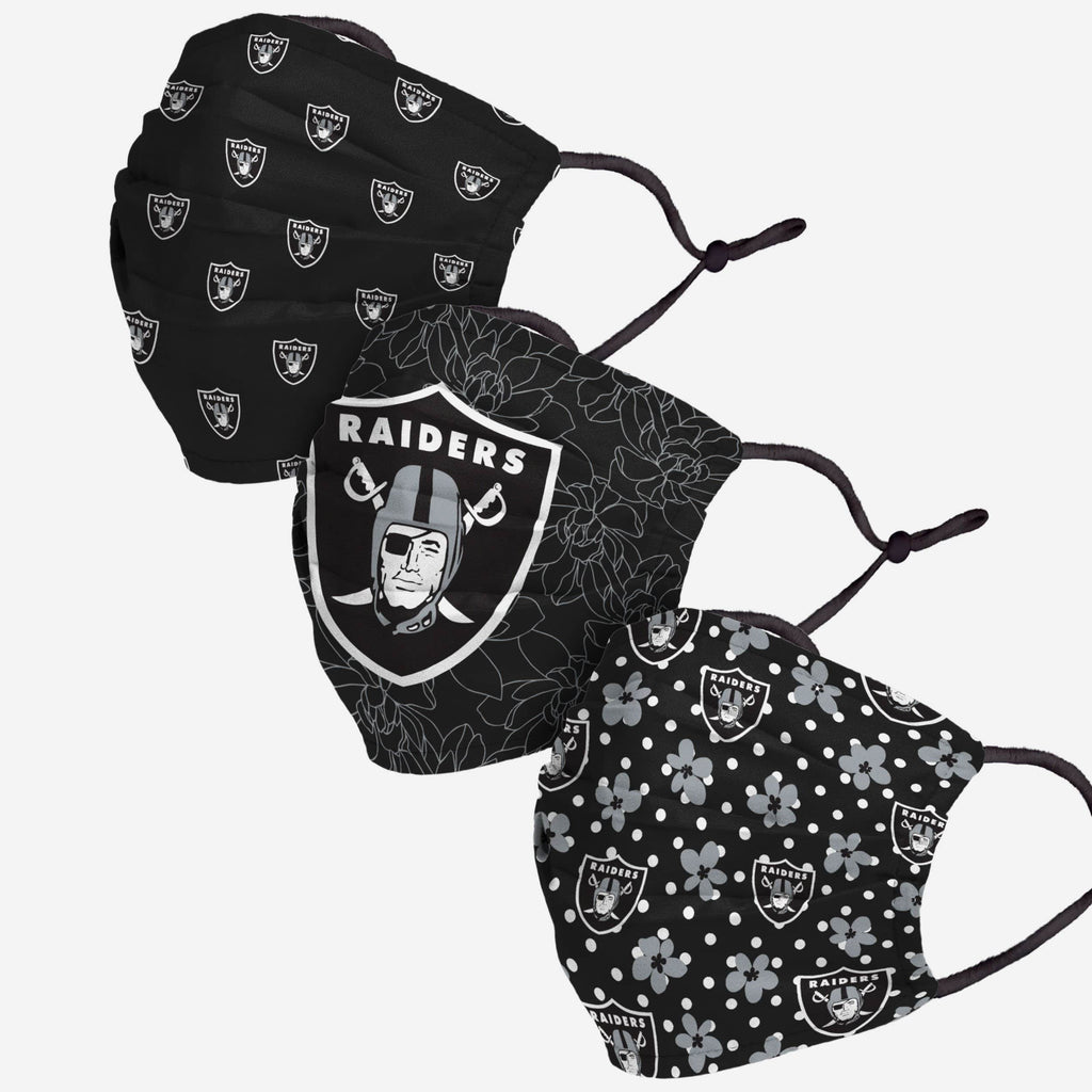 Las Vegas Raiders Gameday Gardener 3 Pack Face Cover FOCO