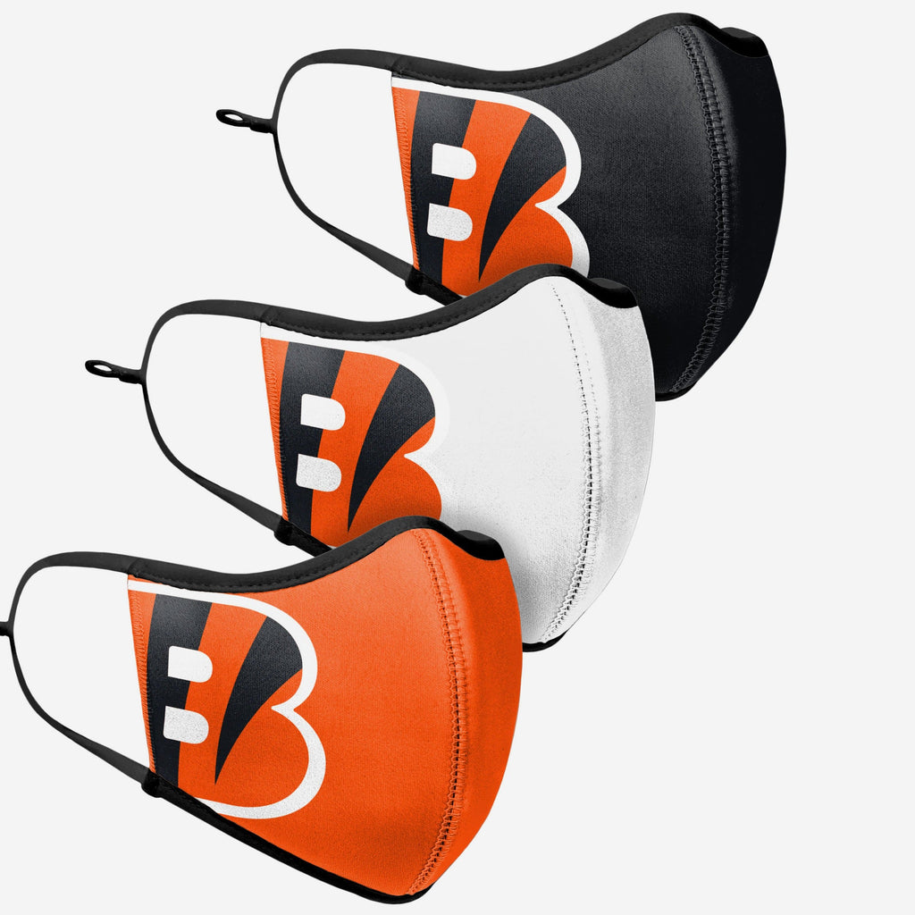 Cincinnati Bengals Sport 3 Pack Face Cover FOCO