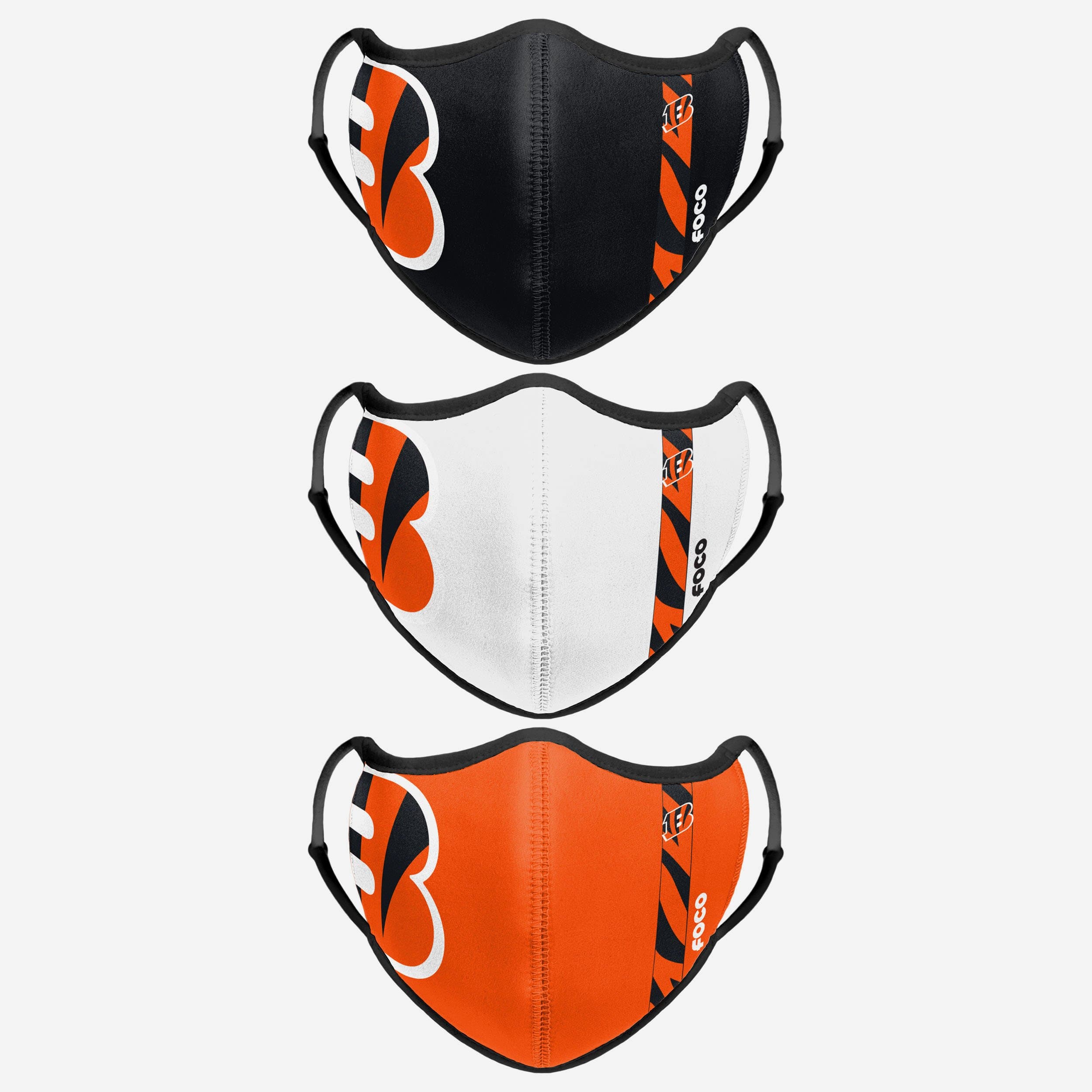 Cincinnati Bengals Sport 3 Pack Face Cover FOCO
