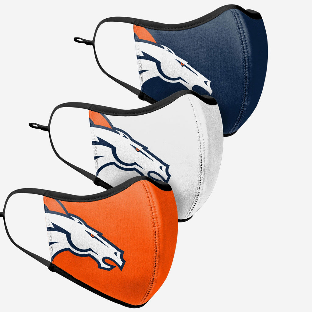 Denver Broncos Sport 3 Pack Face Cover FOCO