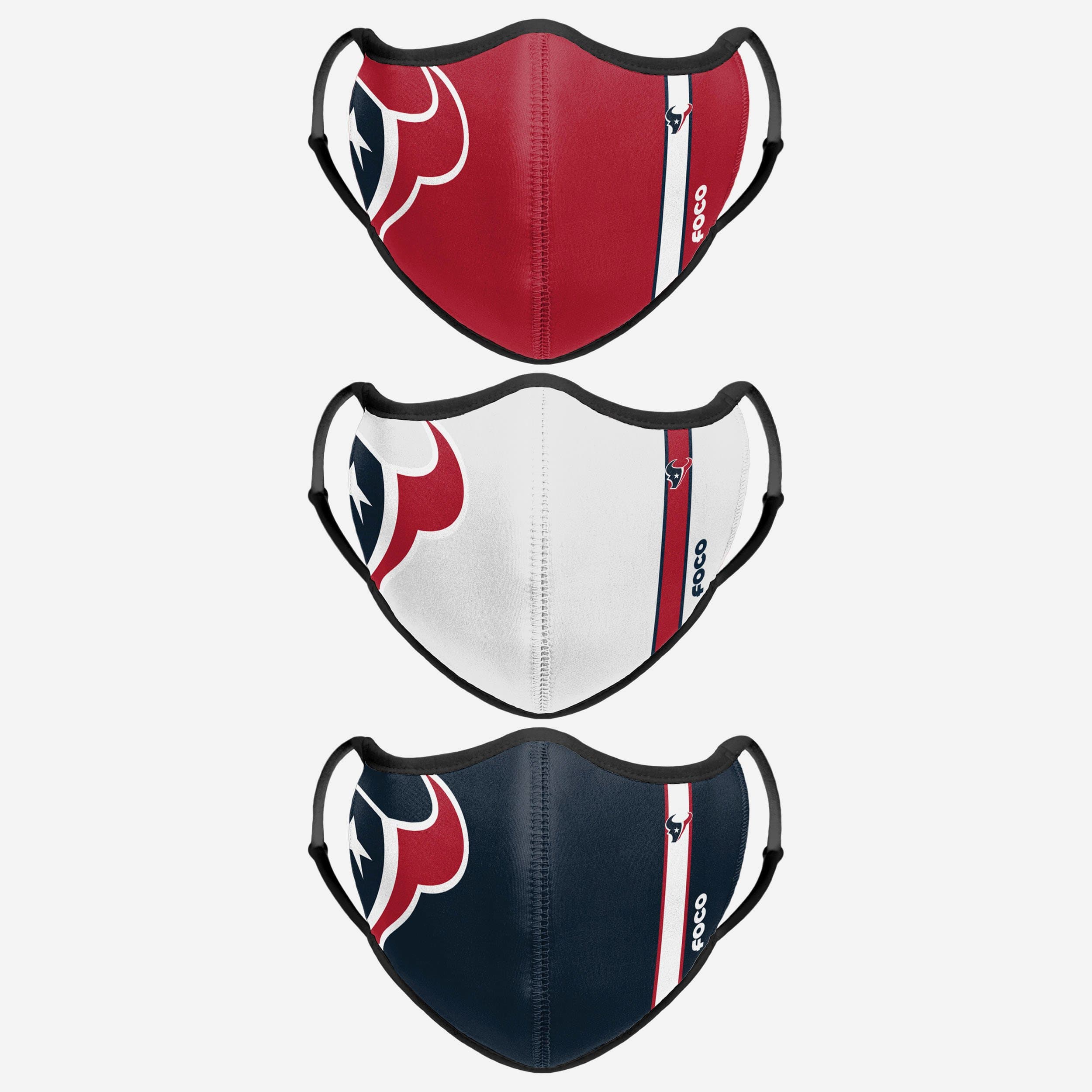 Houston Texans Sport 3 Pack Face Cover FOCO