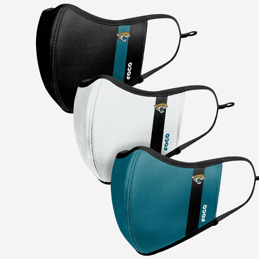 Jacksonville Jaguars Sport 3 Pack Face Cover FOCO