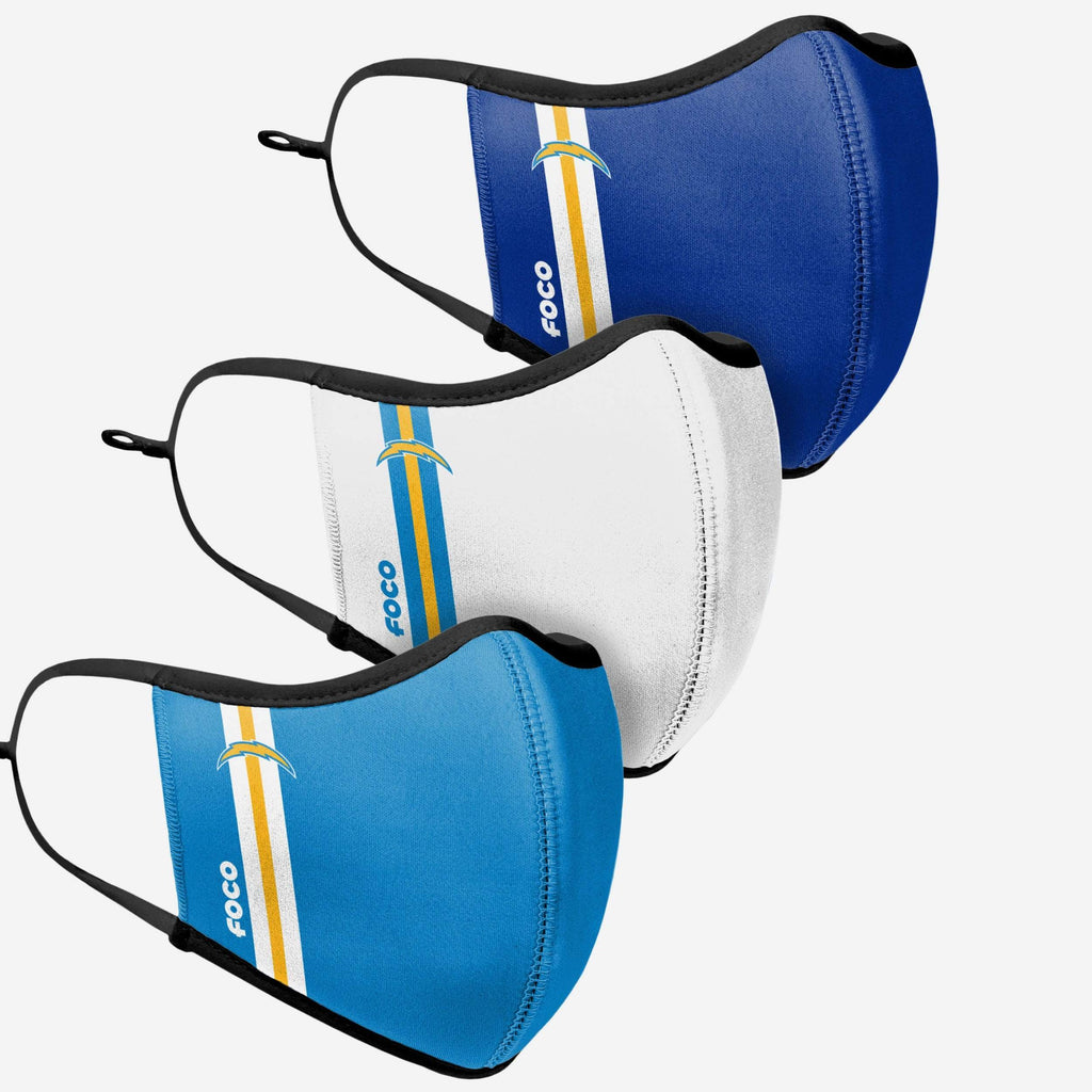 Los Angeles Chargers Sport 3 Pack Face Cover FOCO