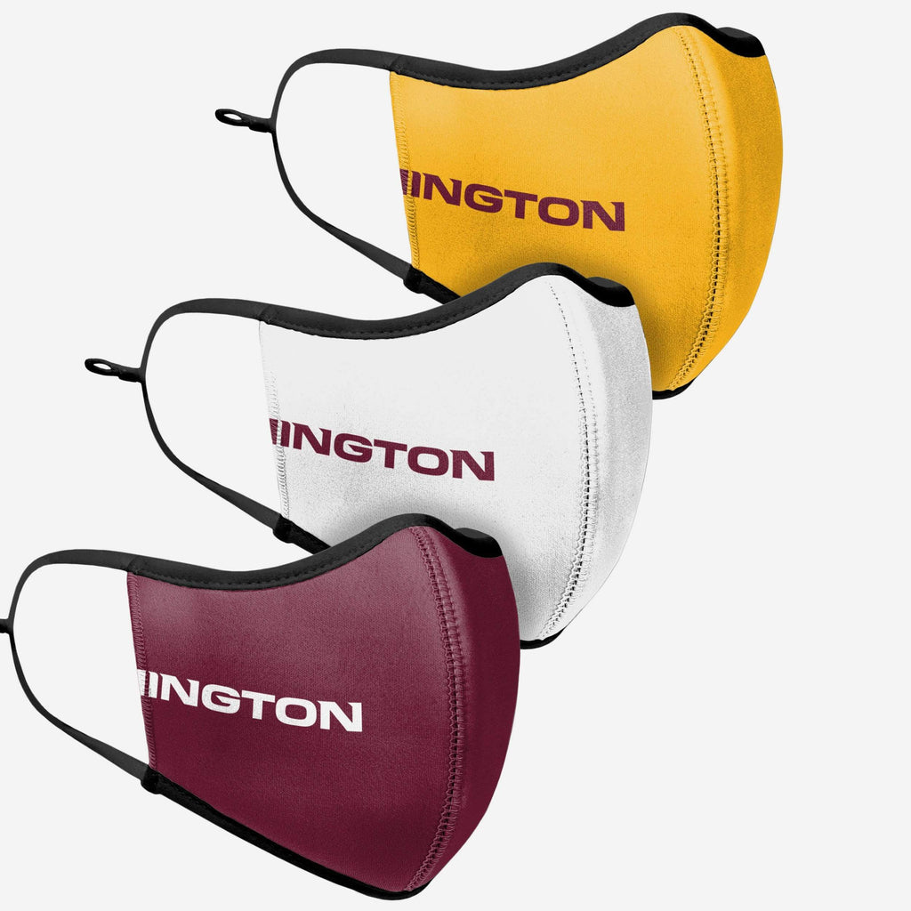 Washington Commanders Sport 3 Pack Face Cover FOCO