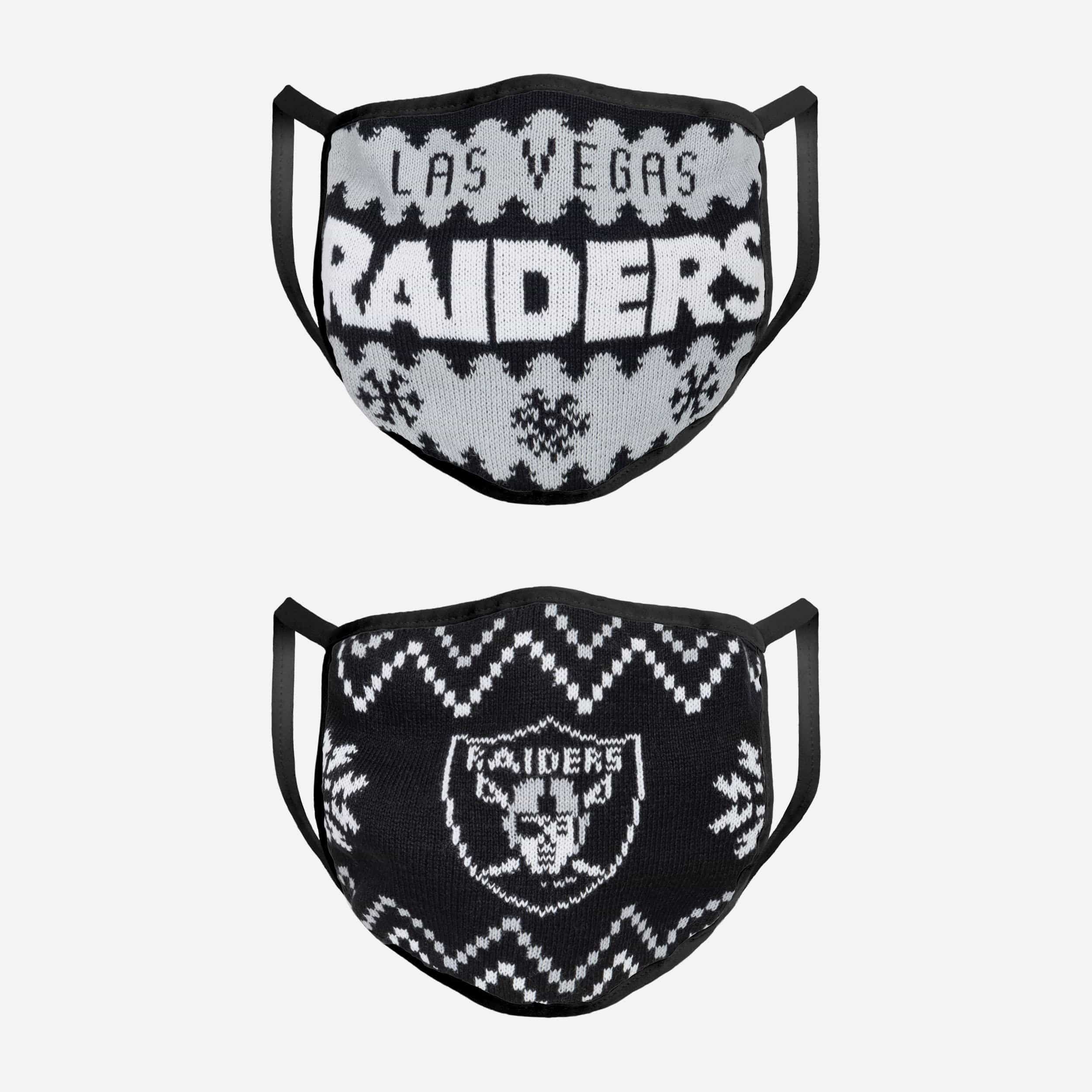 Las Vegas Raiders Knit 2 Pack Face Cover FOCO