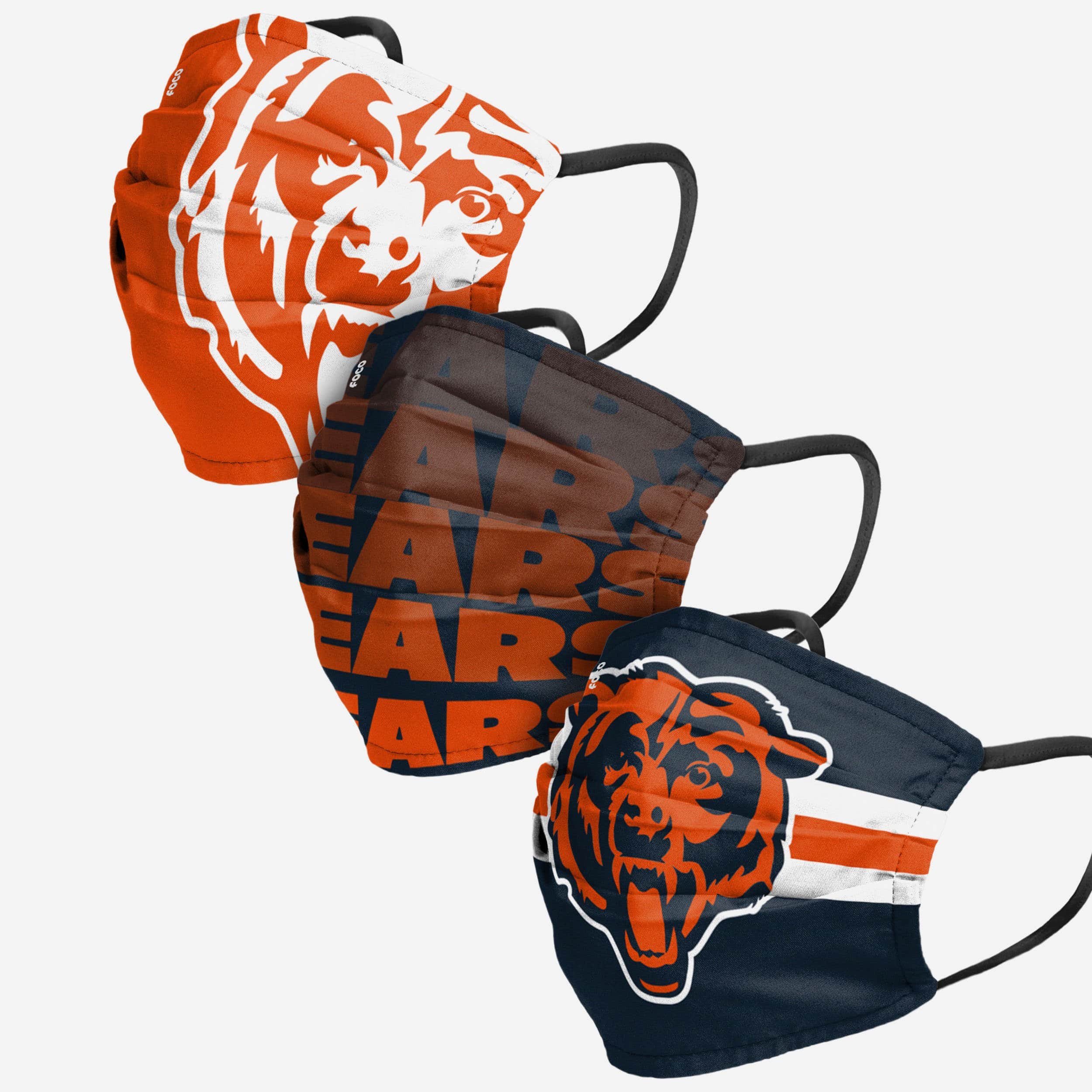 Chicago Bears Matchday 3 Pack Face Cover FOCO