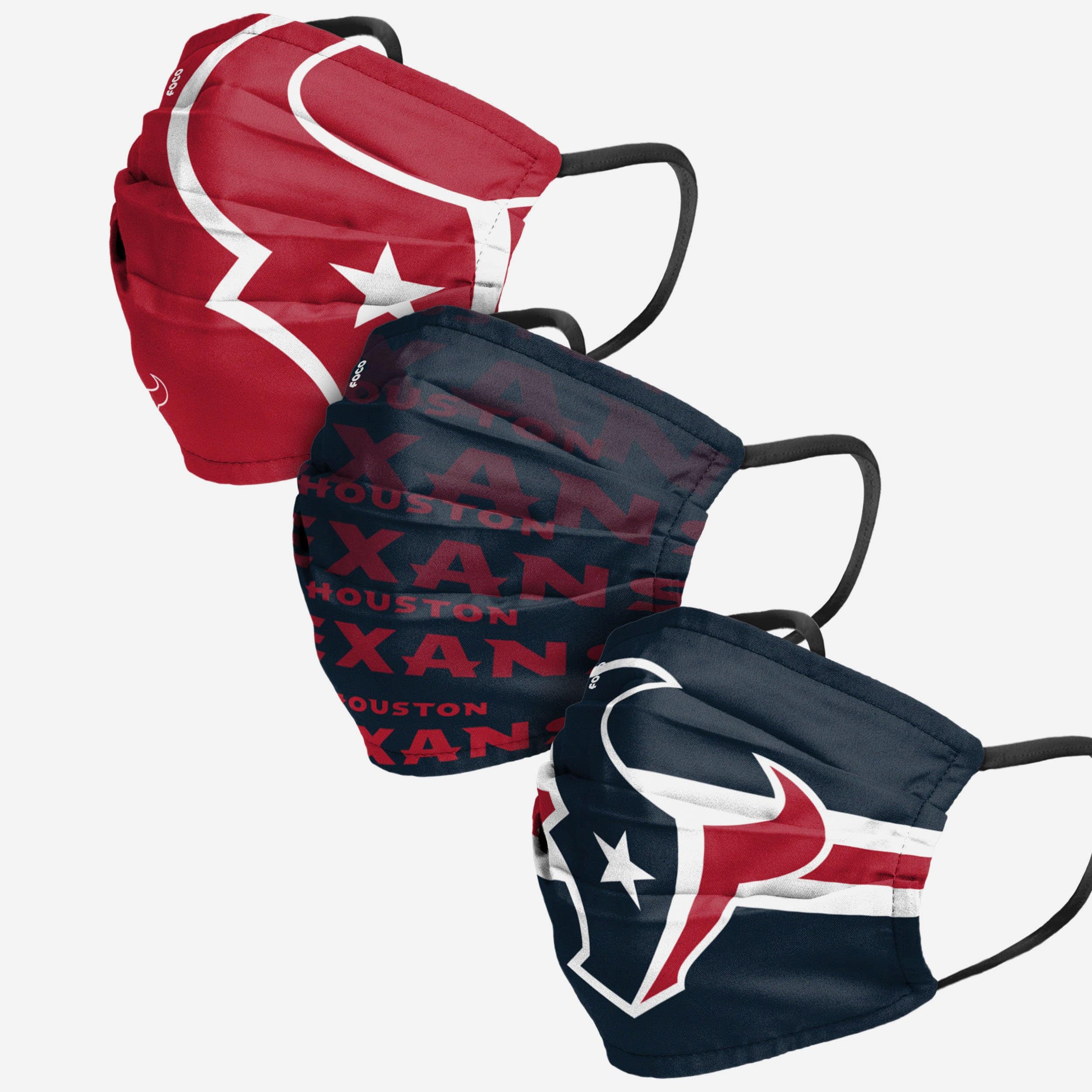Houston Texans Matchday 3 Pack Face Cover FOCO