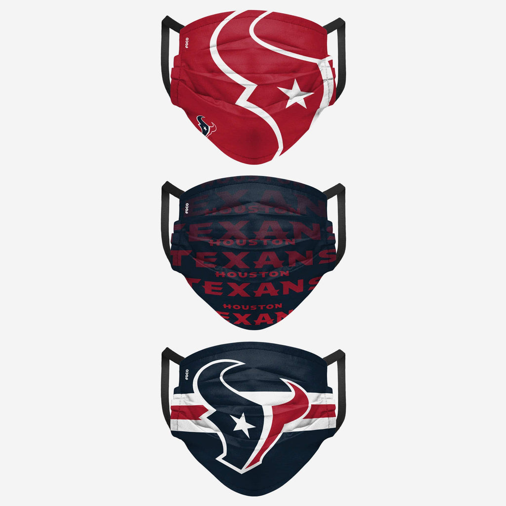 Houston Texans Matchday 3 Pack Face Cover FOCO