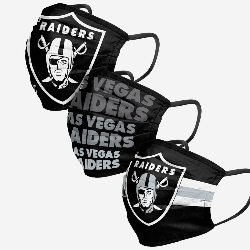 Las Vegas Raiders Matchday 3 Pack Face Cover FOCO