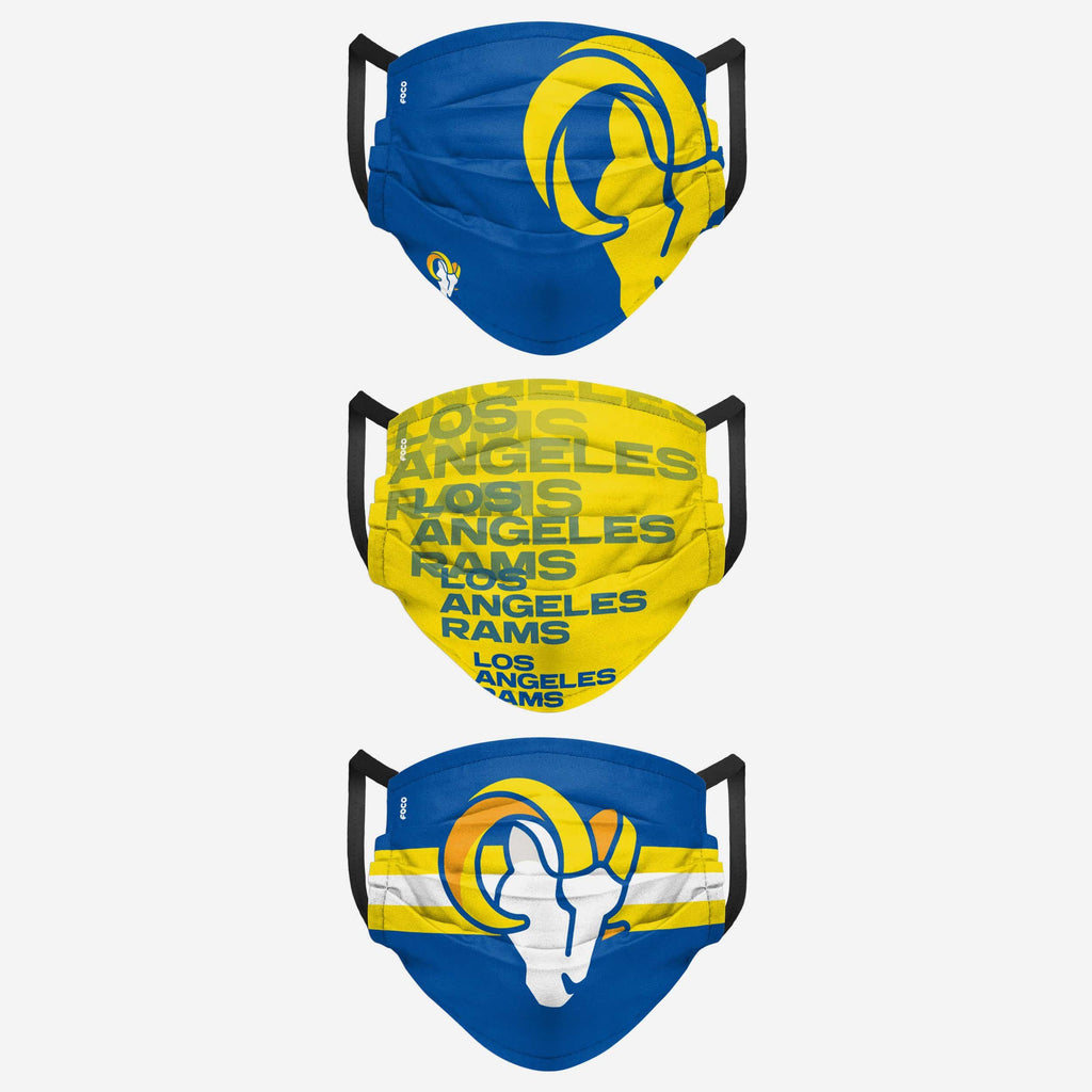 Los Angeles Rams Matchday 3 Pack Face Cover FOCO