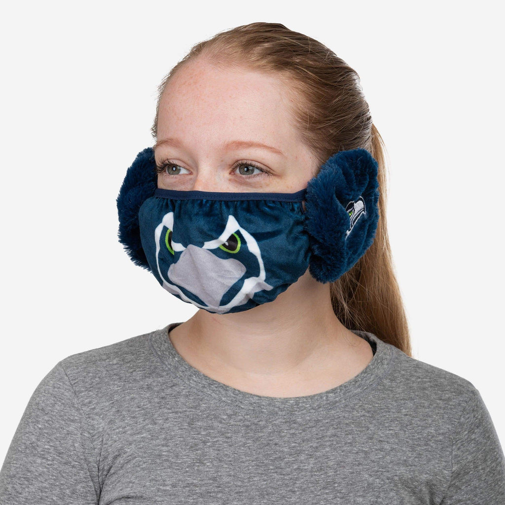 Blitz Seattle Seahawks Mascot Earmuff Face Cover FOCO