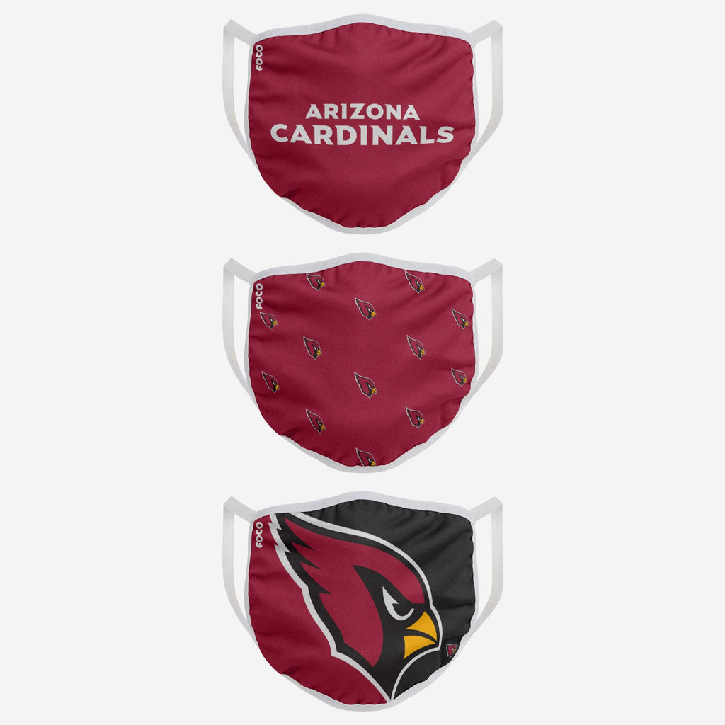 Arizona Cardinals 3 Pack Face Cover FOCO