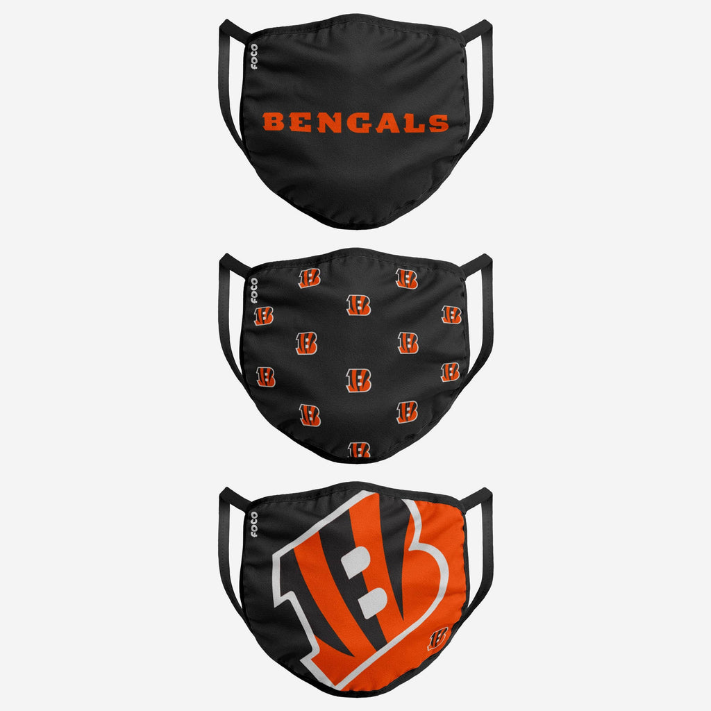 Cincinnati Bengals 3 Pack Face Cover FOCO
