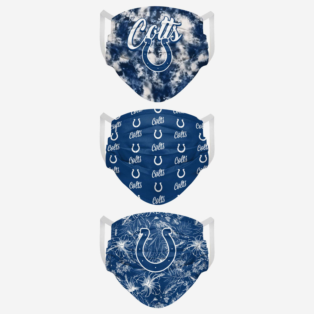 Indianapolis Colts Womens Matchday 3 Pack Face Cover FOCO