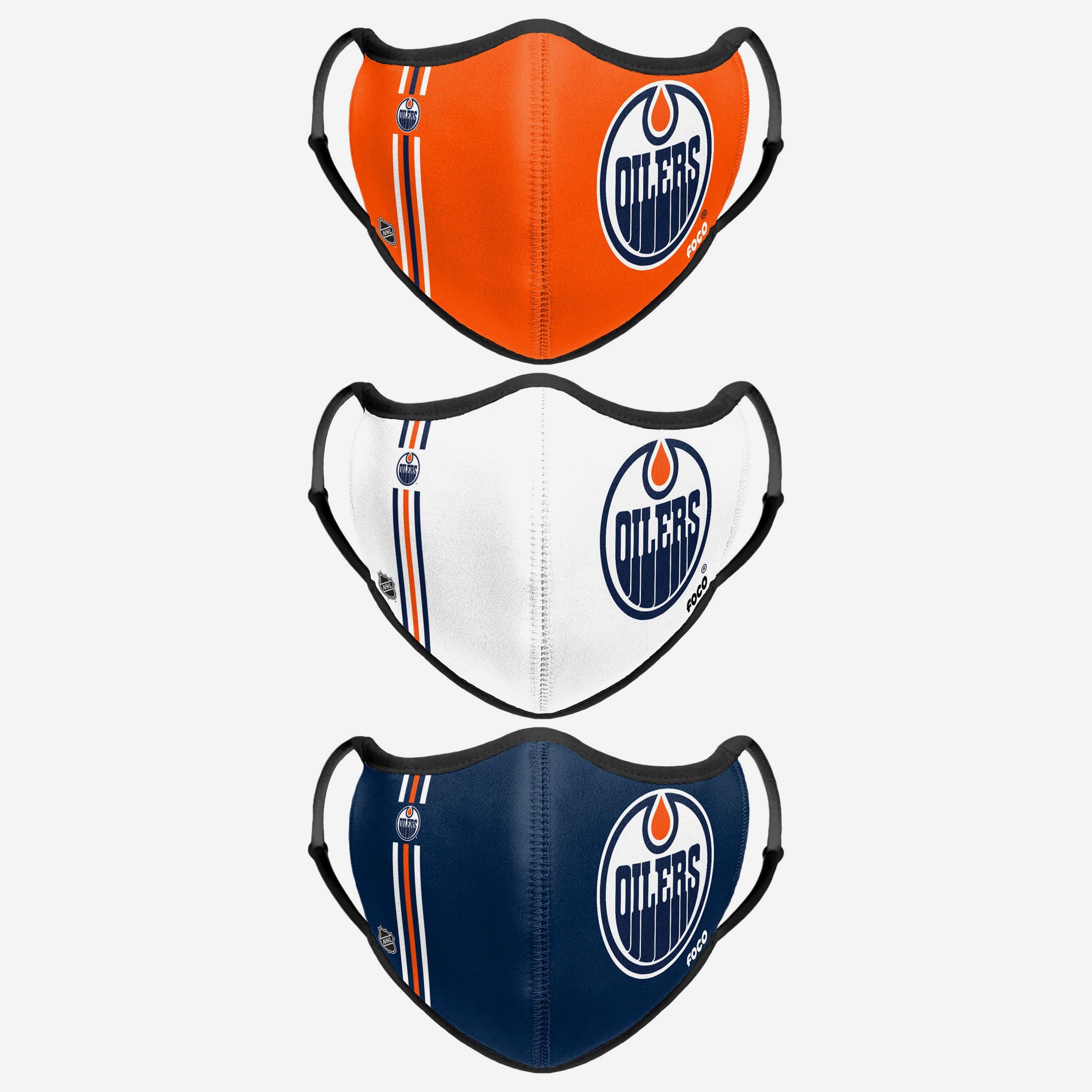 Edmonton Oilers Sport 3 Pack Face Cover FOCO