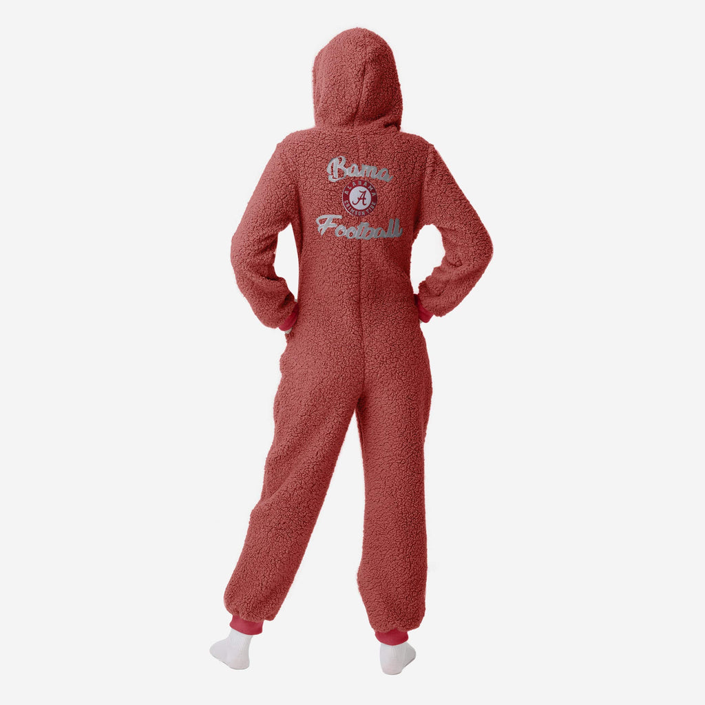 Alabama Crimson Tide Womens Sherpa One Piece Pajamas FOCO