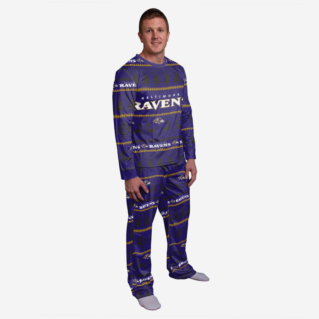 Baltimore Ravens Family Holiday Pajamas FOCO