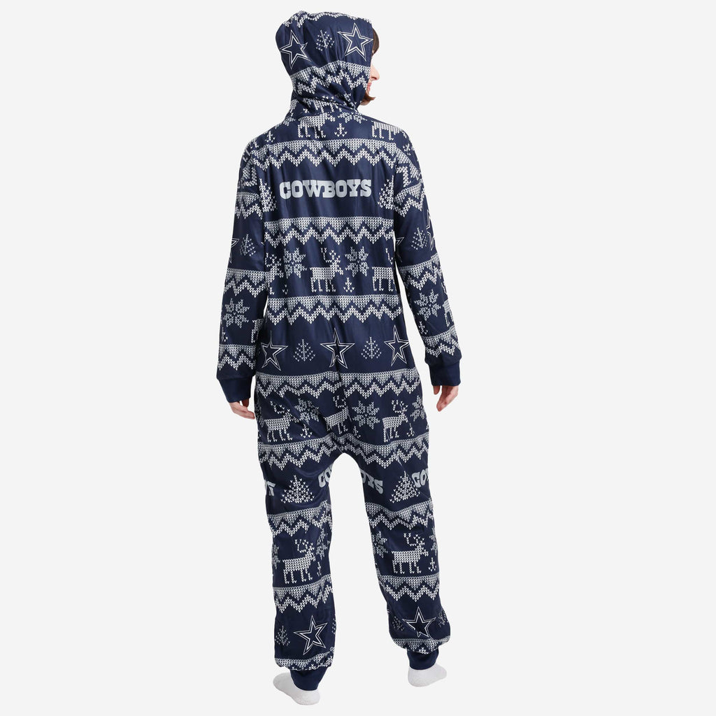 Dallas Cowboys Ugly Pattern One Piece Pajamas FOCO