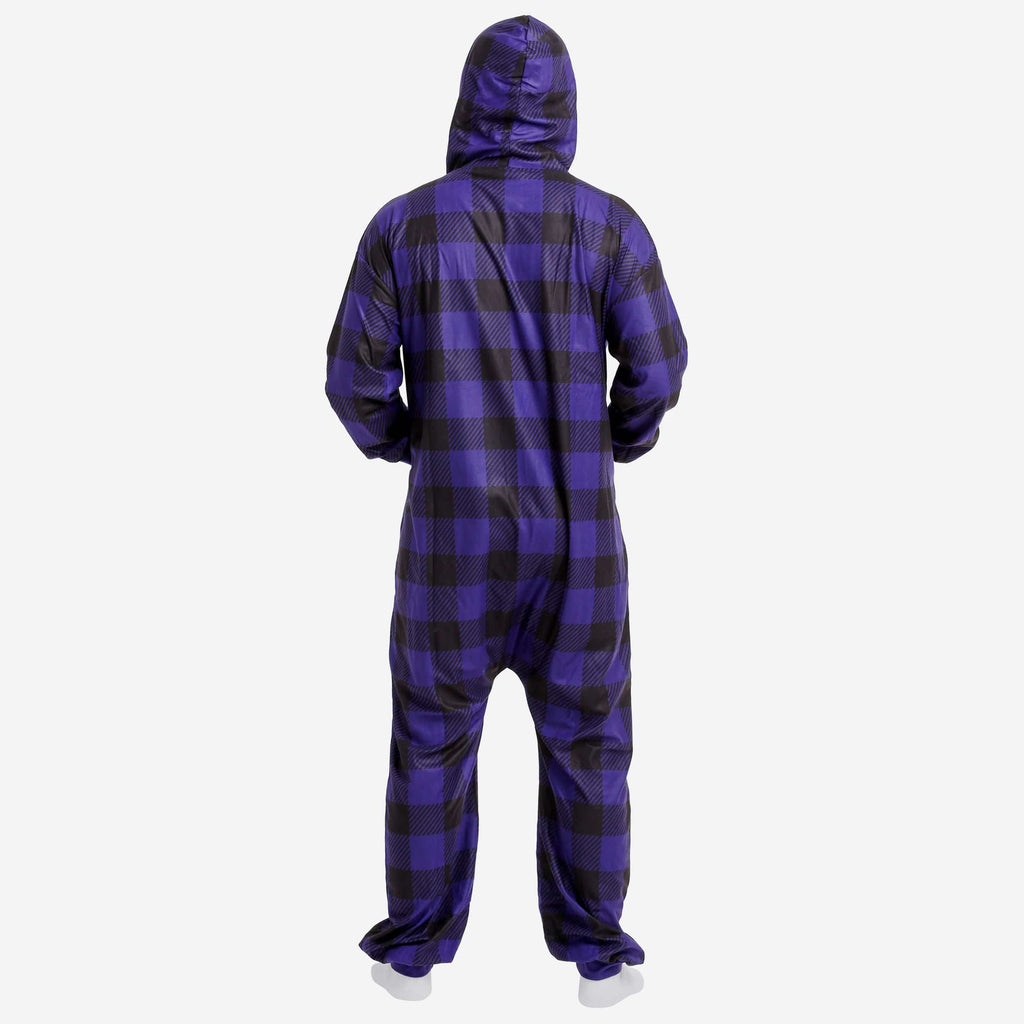 Baltimore Ravens Plaid One Piece Pajamas FOCO